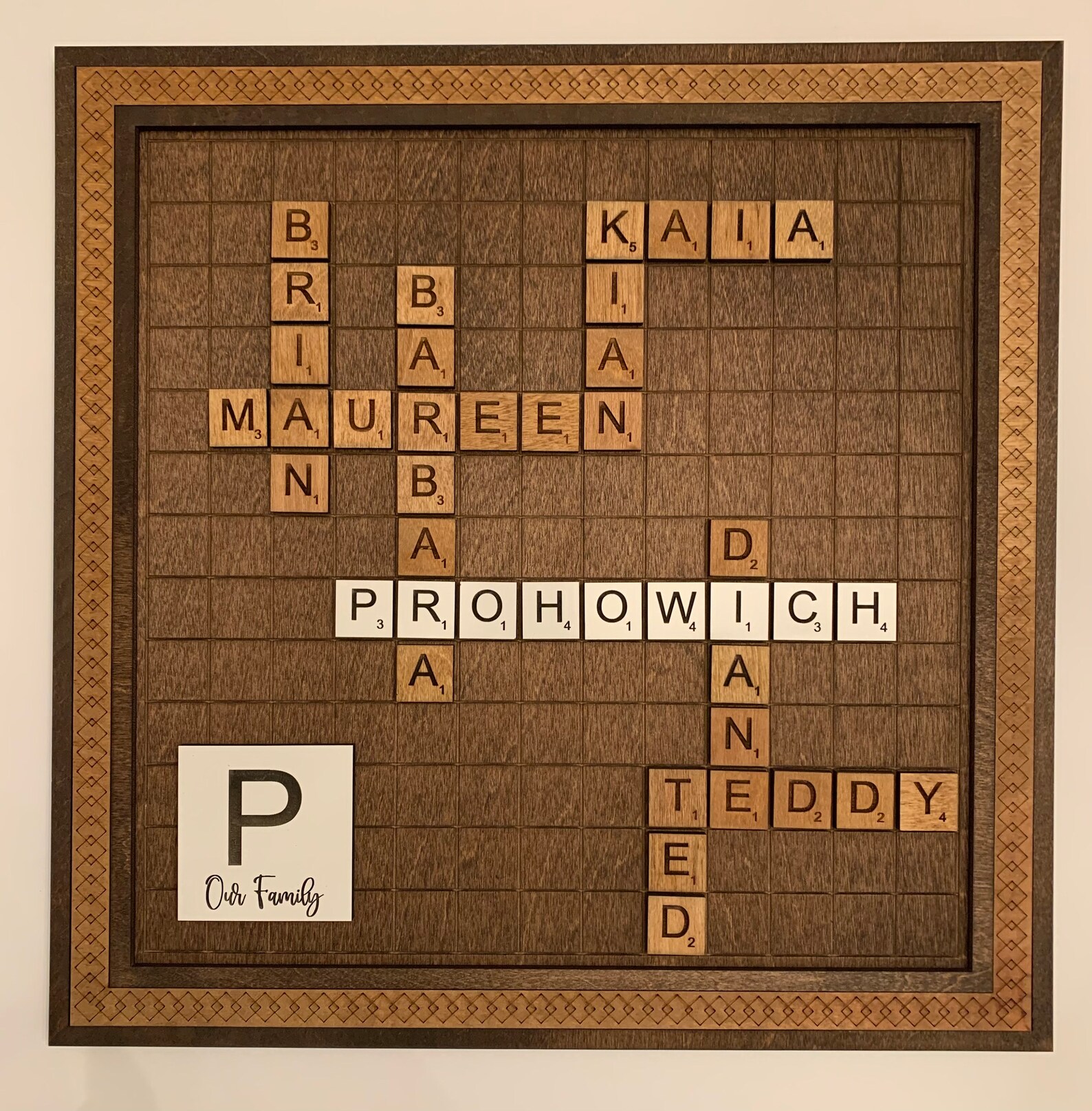 Custom Scrabble Tiles Family Tree | Grandparents Sign | Personalized ...