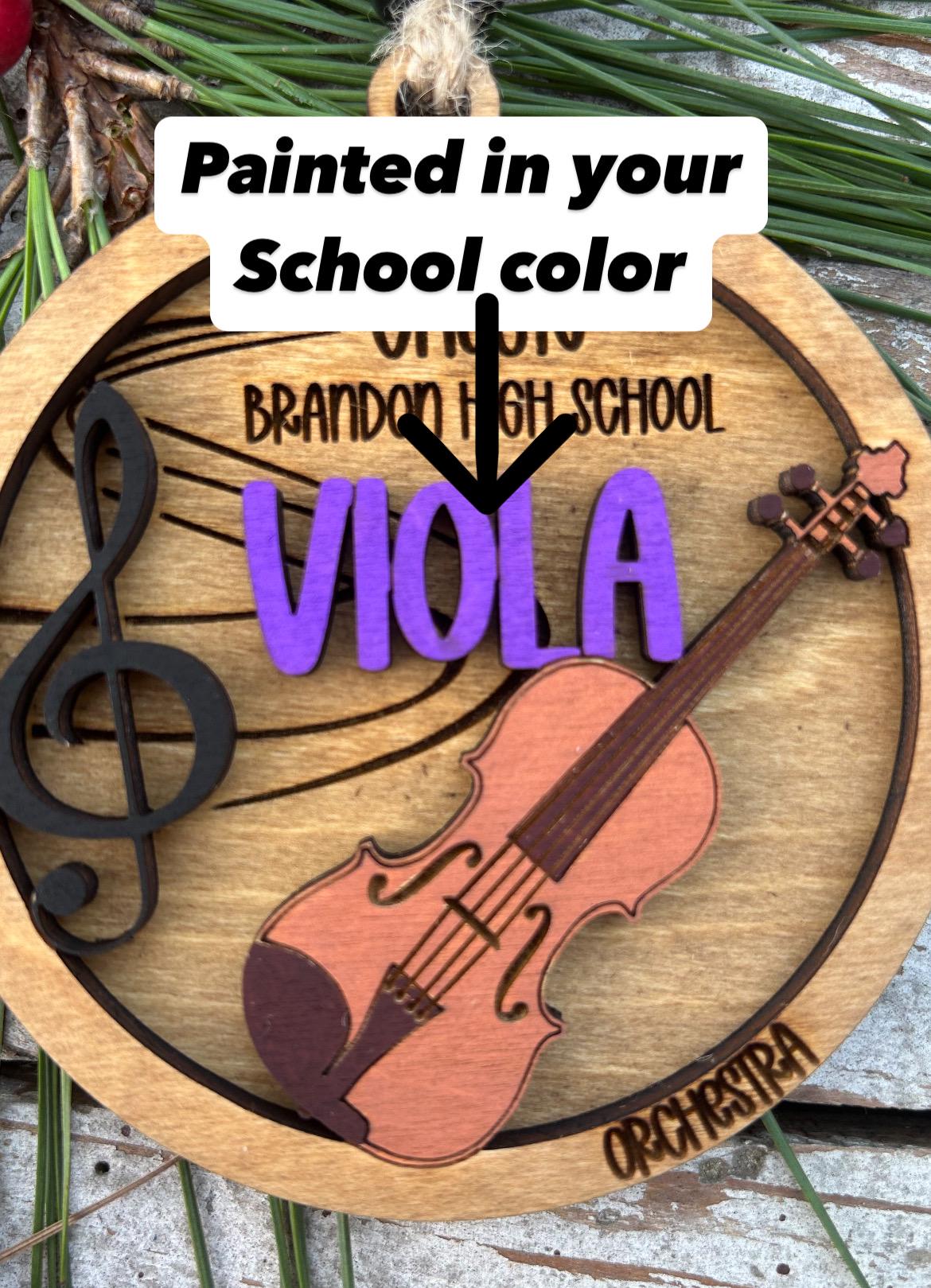 Personalized Viola Orchestra Christmas Tree Ornament | Viola Student ...