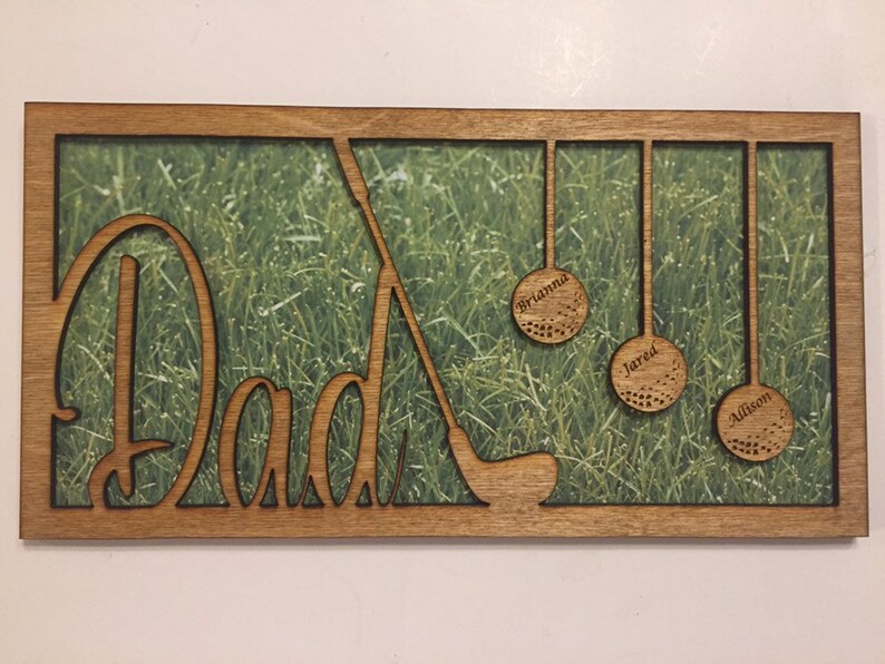 Personalized Dad or Grandpa Golf Sign | Etsy
