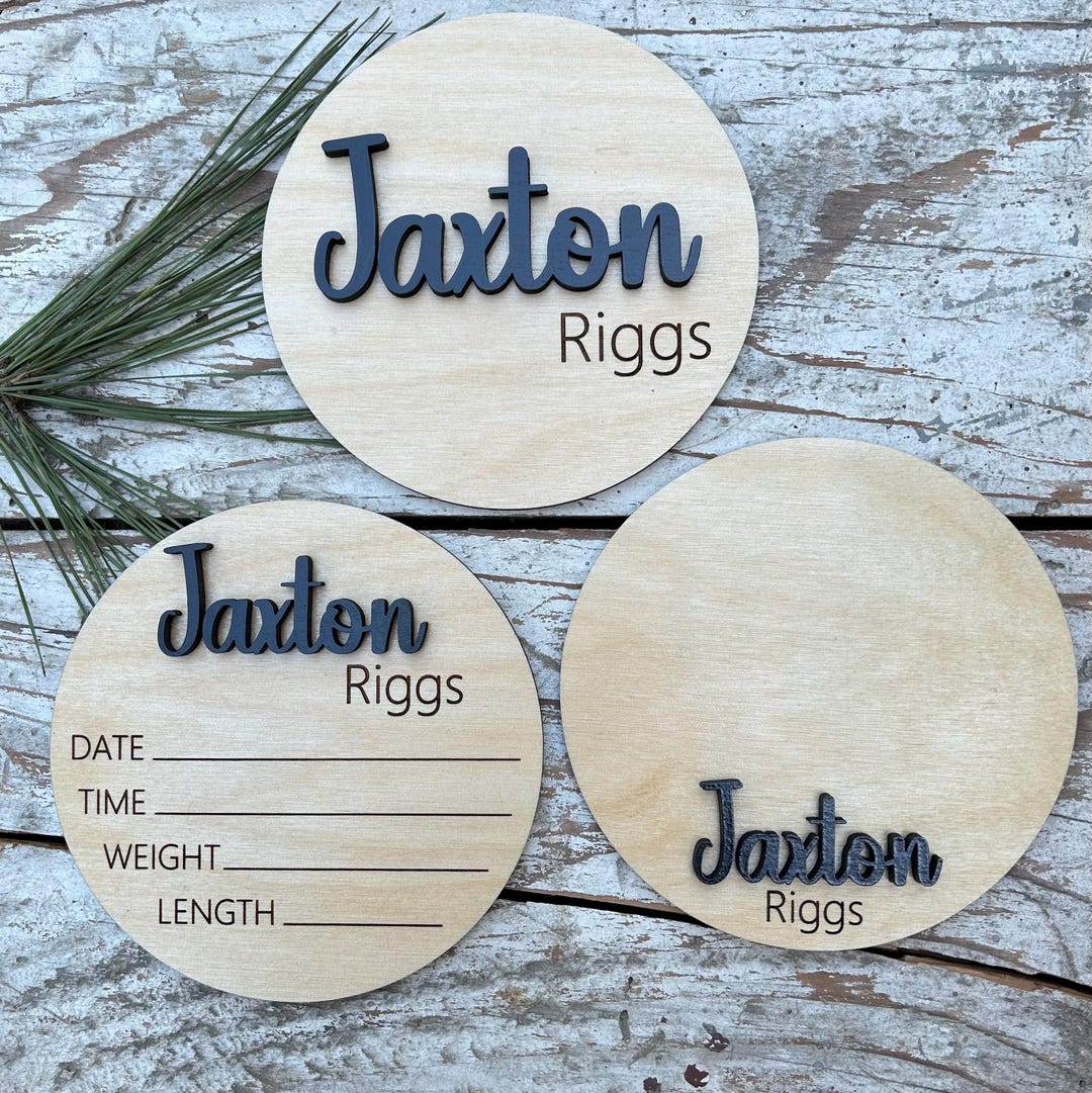 Personalized Newborn Baby Stats Sign | Hospital Footprint Sign for Baby ...