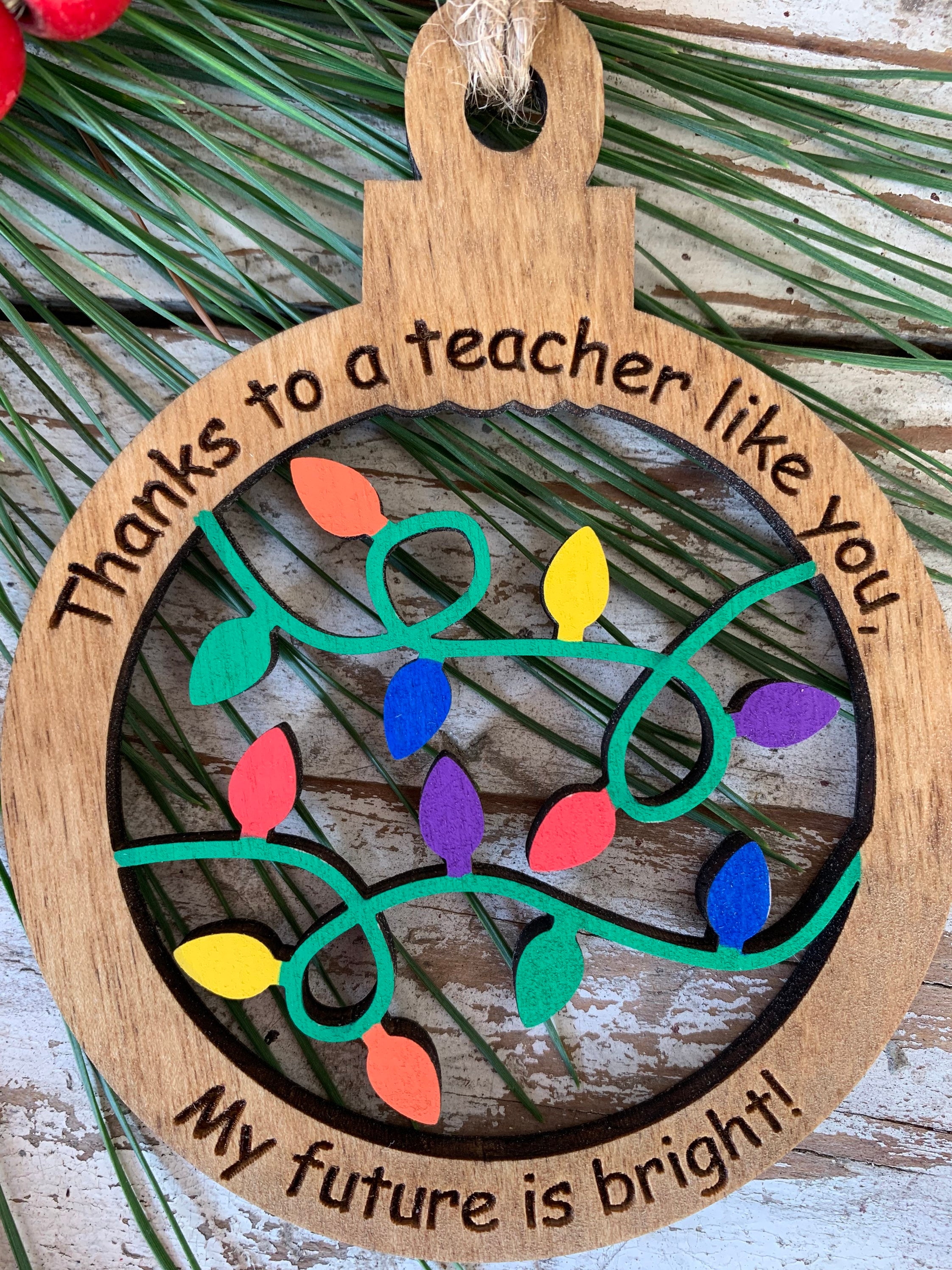 Teacher Christmas Tree Ornament | School Teacher Gift | Teacher Thank ...