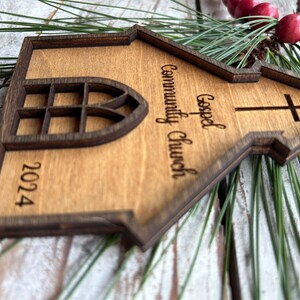 Personalized Church Christmas Tree Ornament | Gift for Sunday School ...