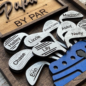 Personalized Dad or Grandpa Golf Sign | Best Dad by Par Fathers Day ...