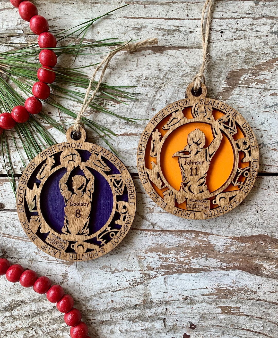 Personalized Basketball Christmas Tree Ornament | Gift for High School ...