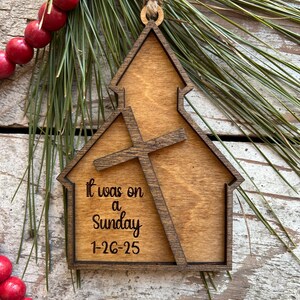 Personalized Church Christmas Tree Ornament | Gift for Sunday School ...