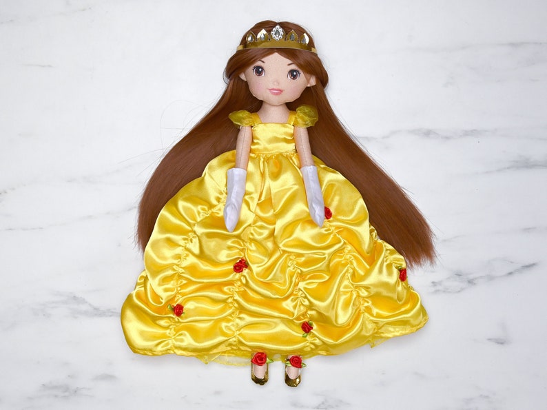 Beauty and the Beast Belle Princess Doll Cotton Rag Doll in a Ball Gown ...
