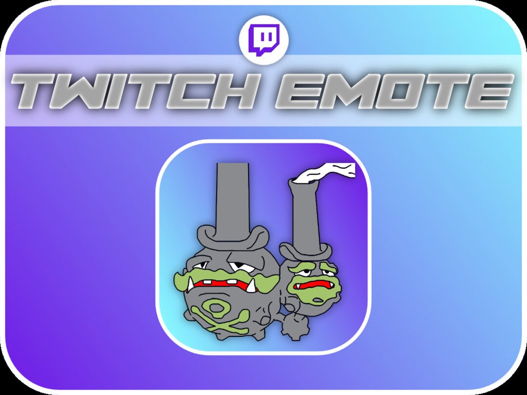 420 Galarian Weezing Twitch Emote 3 Piece - Etsy