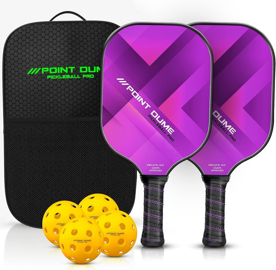 Pickleball Paddles Pickle Ball Racket Set Premium Graphite Carbon ...