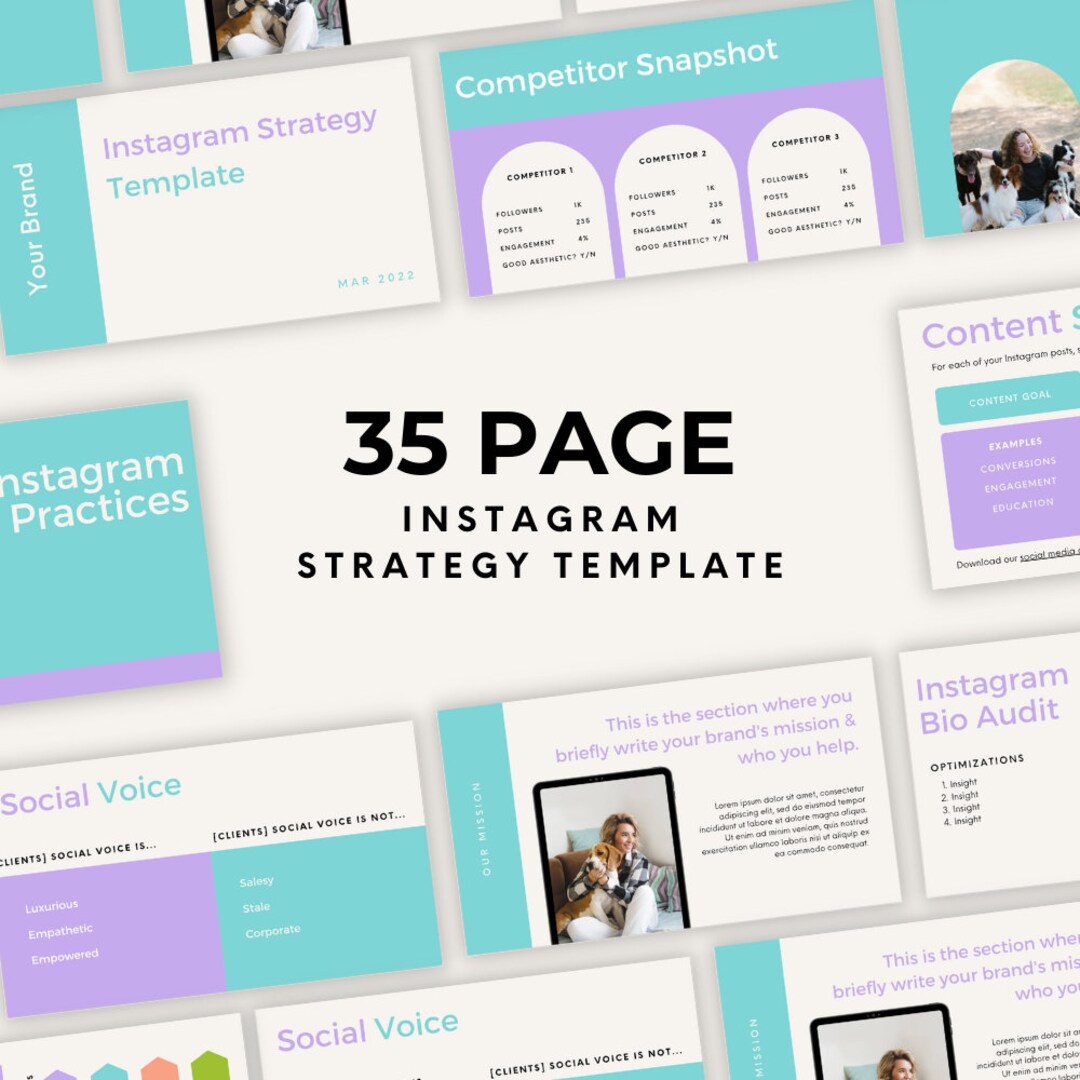 Instagram Strategy Template for Small Business | Social Media Strategy ...