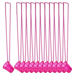 12PCS Bride Plastic Beaded Bridal Shot Glass Necklace for Bachelorette ...