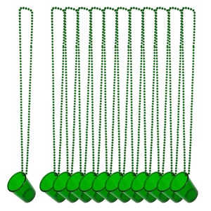 12PCS Bride Plastic Beaded Bridal Shot Glass Necklace for Bachelorette ...