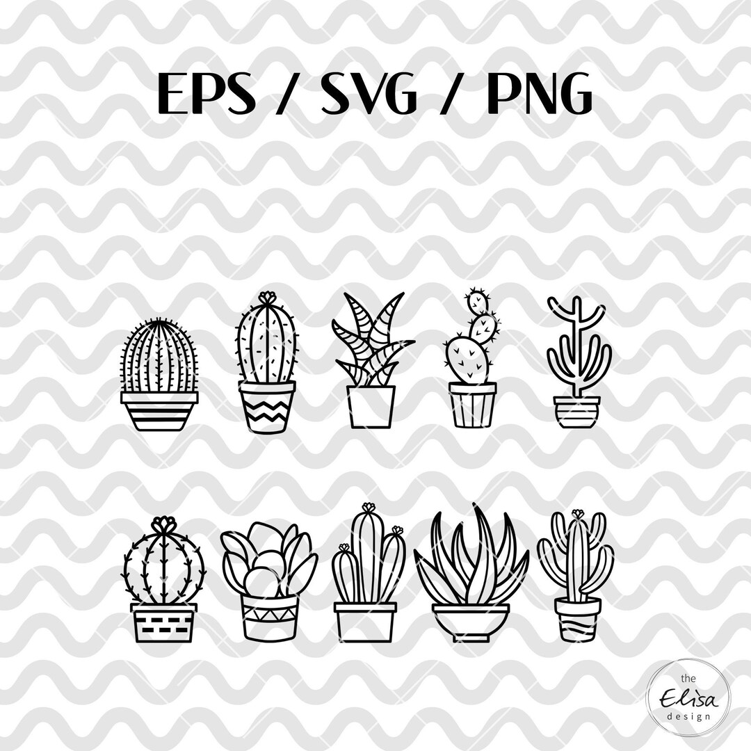 Cactus Svg Bundle Cactus Png Cactus Clipart Cut File Cricut - Etsy