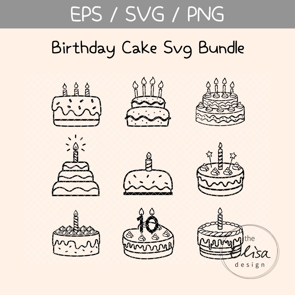 Birthday Cake Svg Bundle, Cake SVG Bundle, Cut File Cricut - Etsy