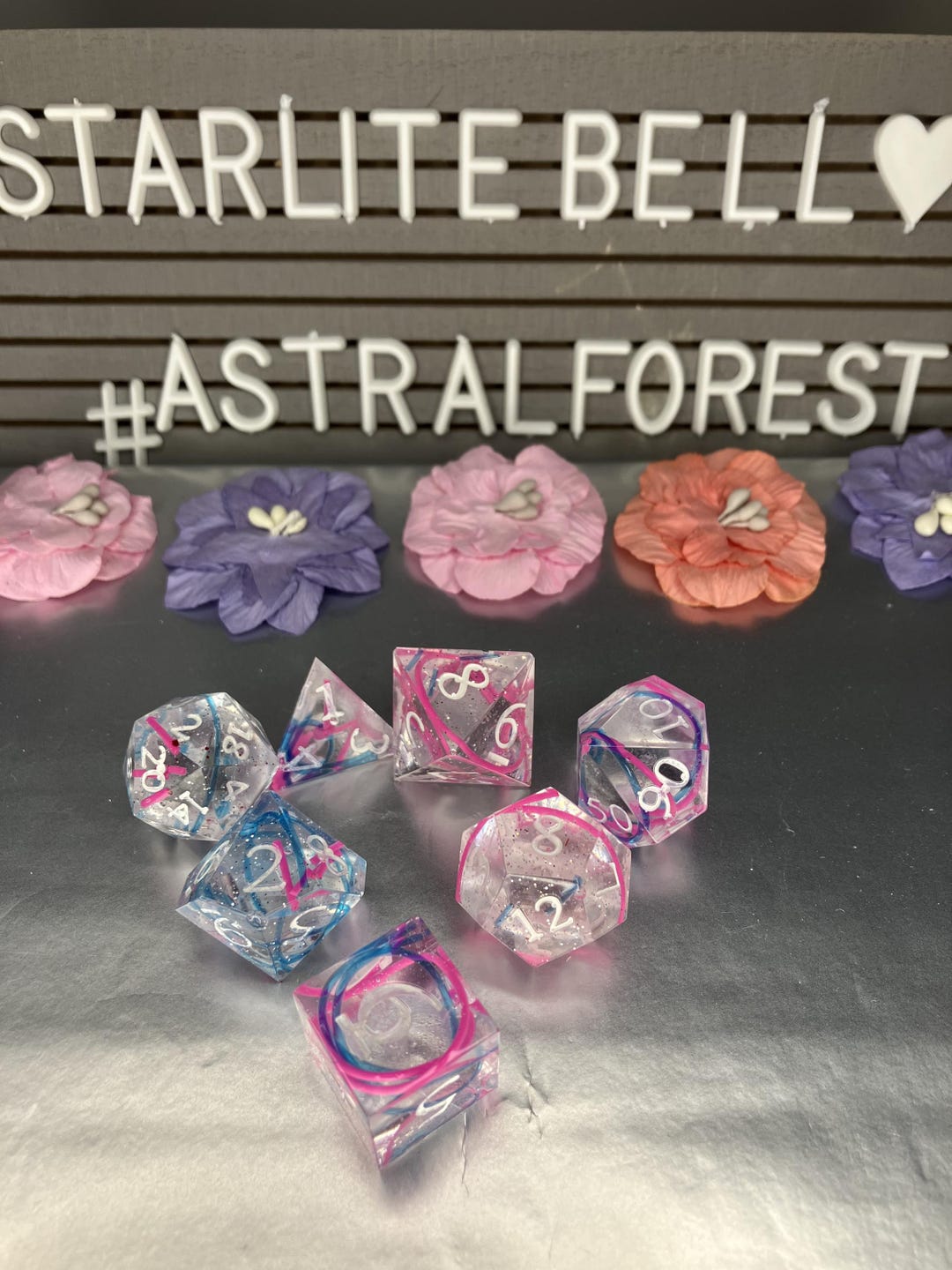 String Clear DND Dice, Dice Set for D&D Gifts, Full Dungeons and ...