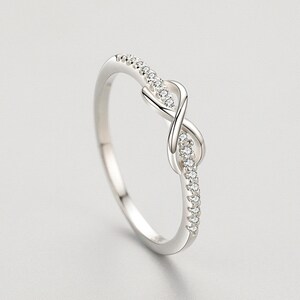 925 Sterling Silver Infinity Wedding Ring for Women, Infinity ...