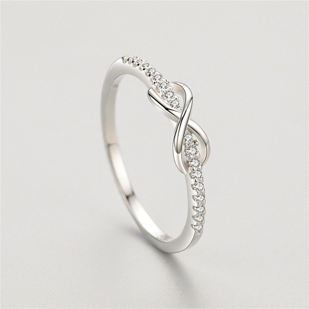 925 Sterling Silver Infinity Wedding Ring for Women, Infinity ...