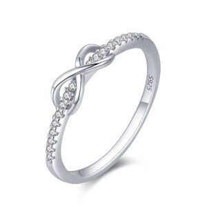 925 Sterling Silver Infinity Wedding Ring for Women, Infinity ...