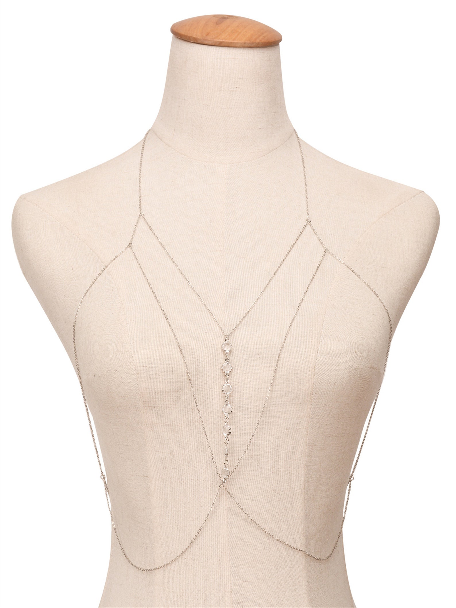 Double Layer Sexy Crystal Body Chain Bra Jewelry Wedding - Etsy