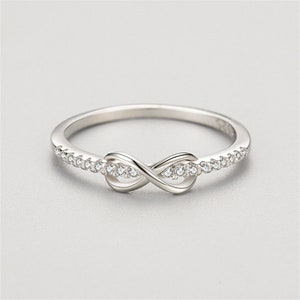925 Sterling Silver Infinity Wedding Ring for Women, Infinity ...