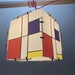 Piet Mondrian Inspired Pendant Light. Bauhaus Design Colorful Lampshade ...