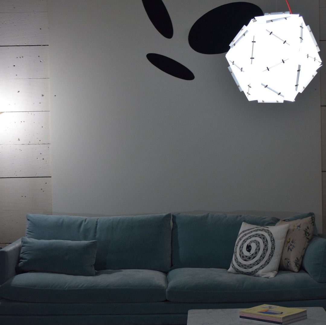 Spherical Pendant Light Origami Style Easy to Assemble. Sculptural ...