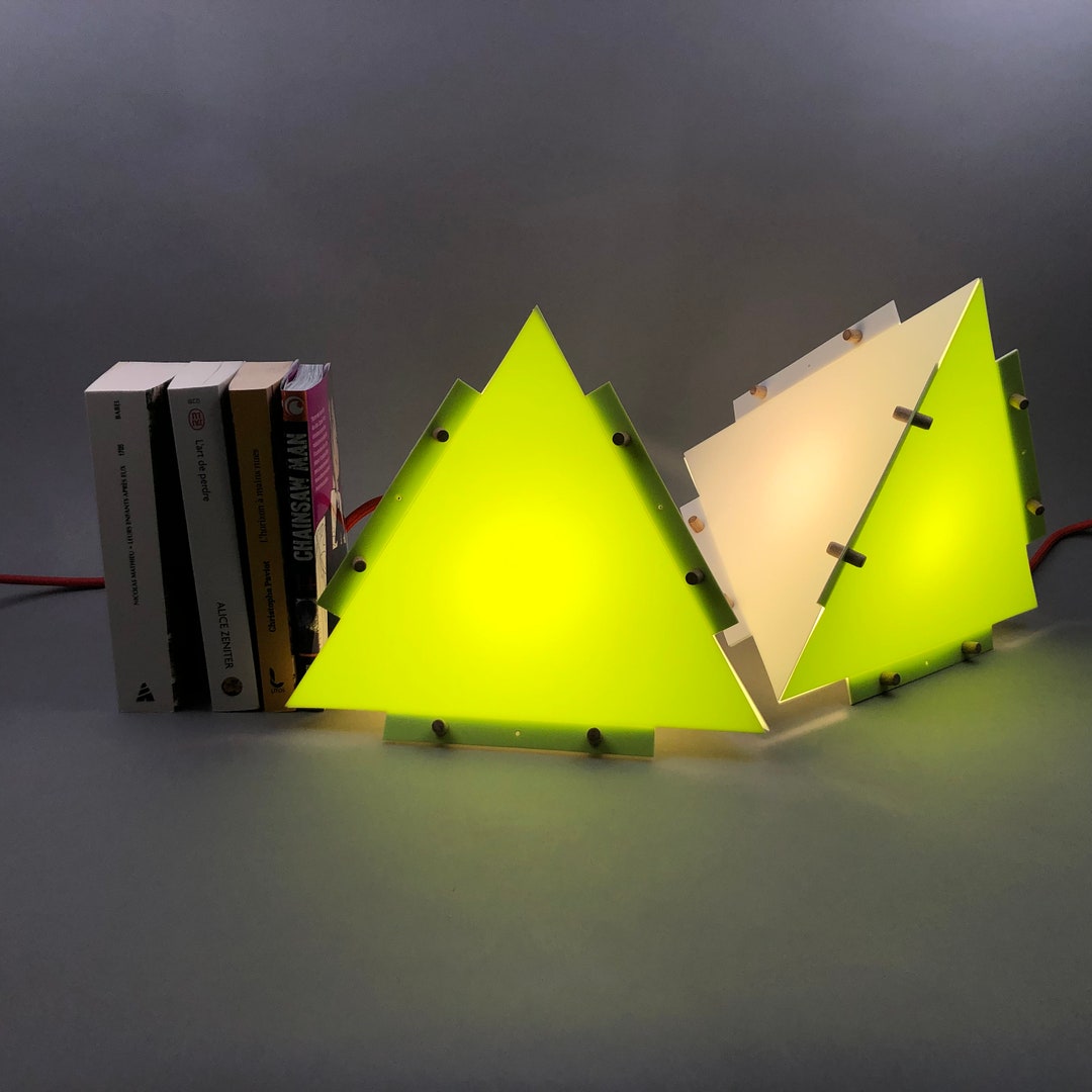 Pair of Colorful Table Lamps. Scandinavian Design. Eco-friendly, Multi ...