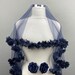 Navy Blue Bridal Veil Face Cover Wedding Veil Tulle Bridal - Etsy