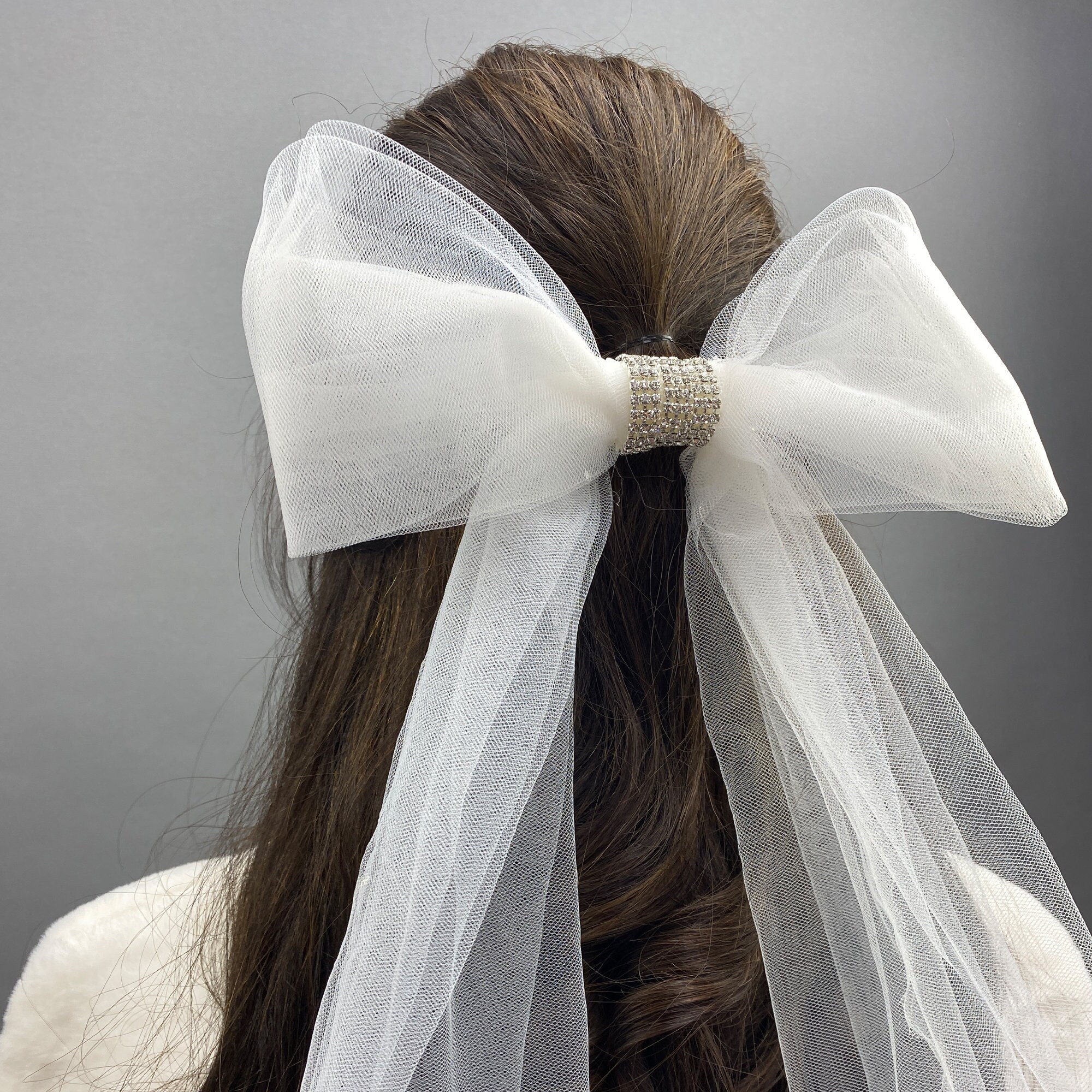 Crystal Stone Wedding Veil Wedding Veils With Bow Detail - Etsy