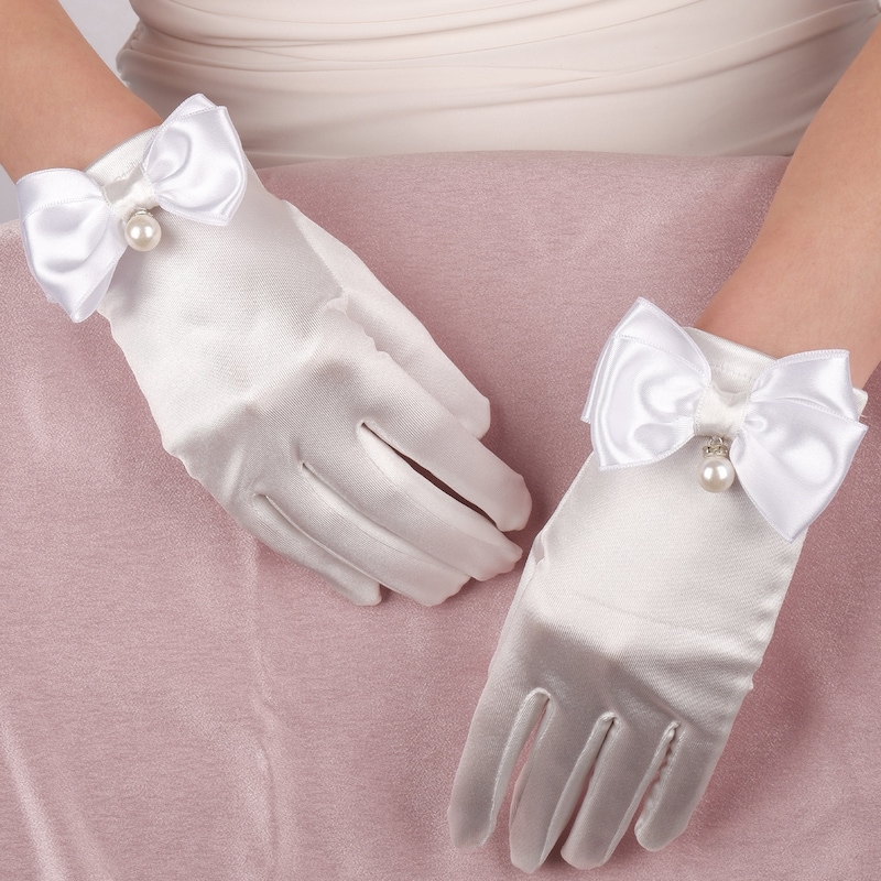 Satin Bride Gloves - Etsy