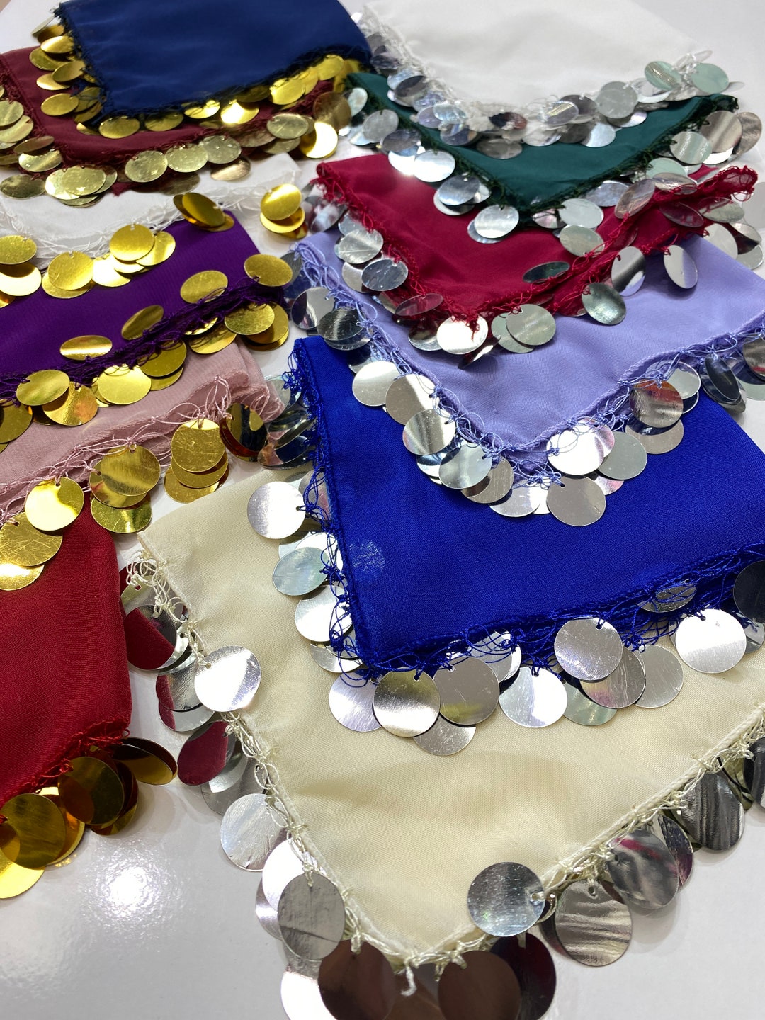 Luxury Sequin Halay Handkerchief, Henna Handkerchief, Henna Accessory ...