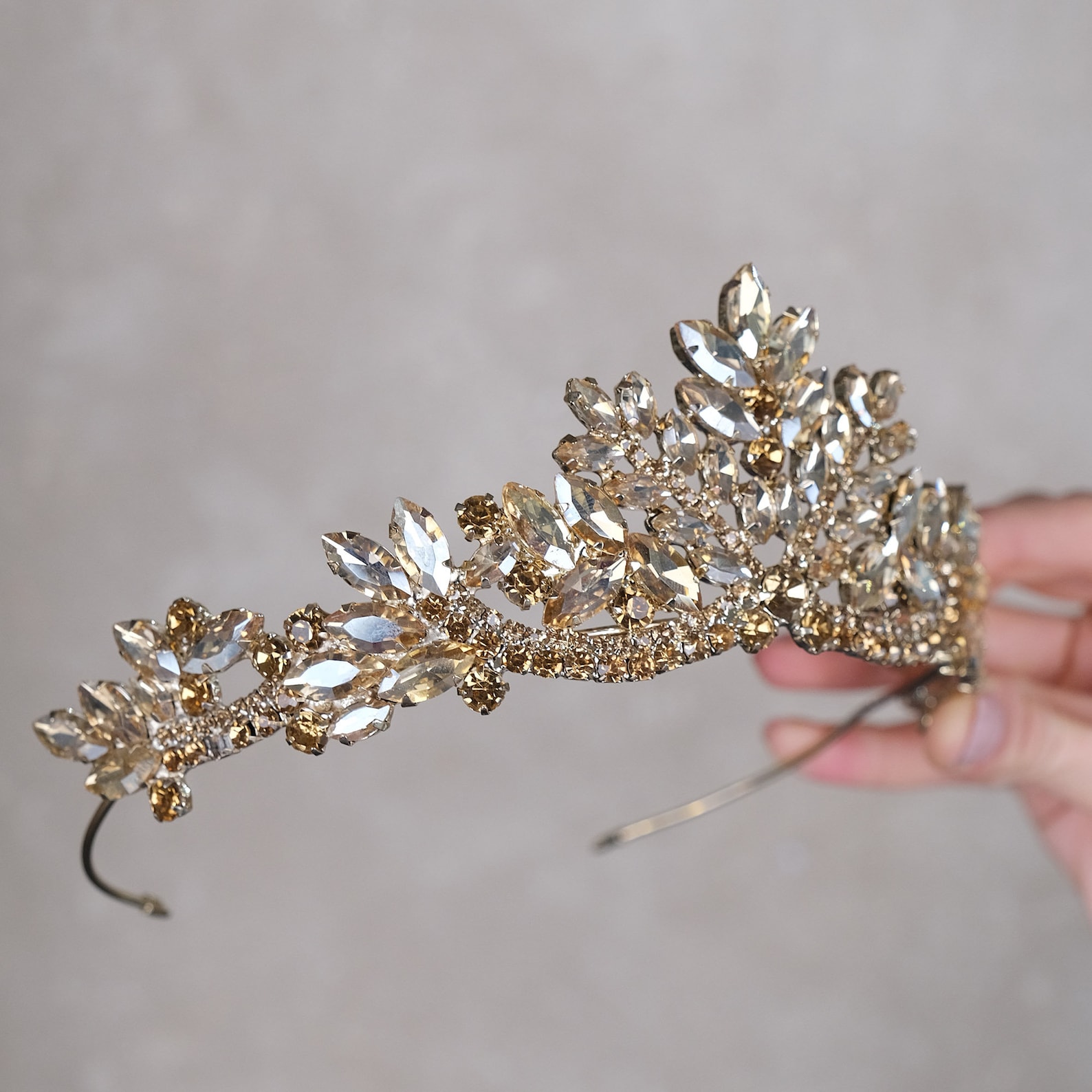 Henna Tiara Crystal Tiara Bridal Crown Bridal Crown for - Etsy