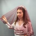 Navy Blue Bridal Veil, Face Cover Wedding Veil, Tulle Bridal Veil ...