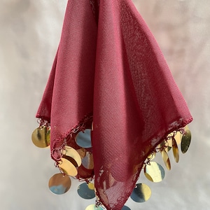 Luxury Sequin Halay Handkerchief, Henna Handkerchief, Henna Accessory ...