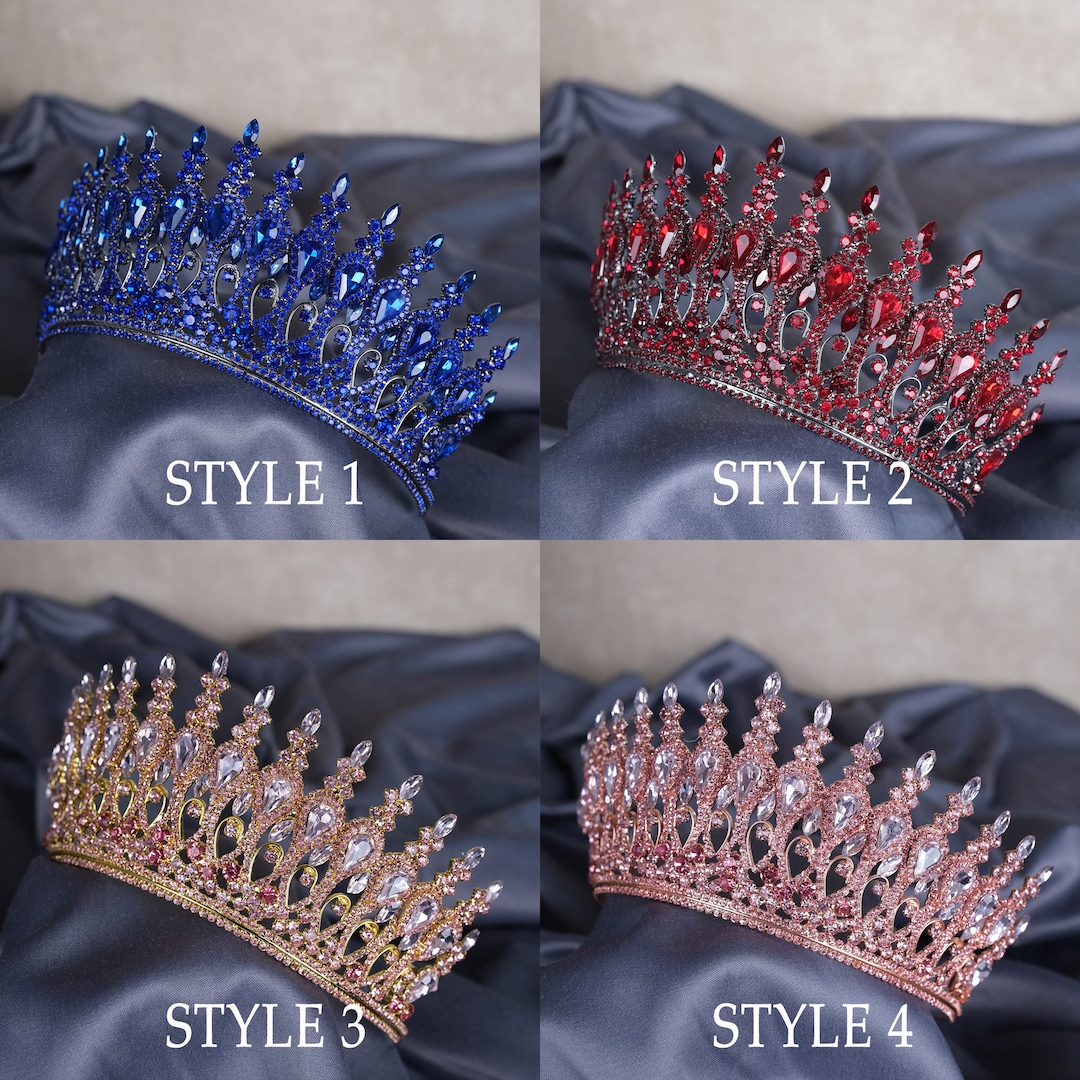 Crystal Bridal Henna Tiara, Wedding Crystal Tiara, Princess Crown ...