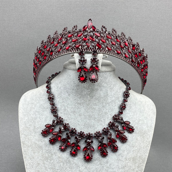 Wedding Tiara Jewelry Set - Etsy