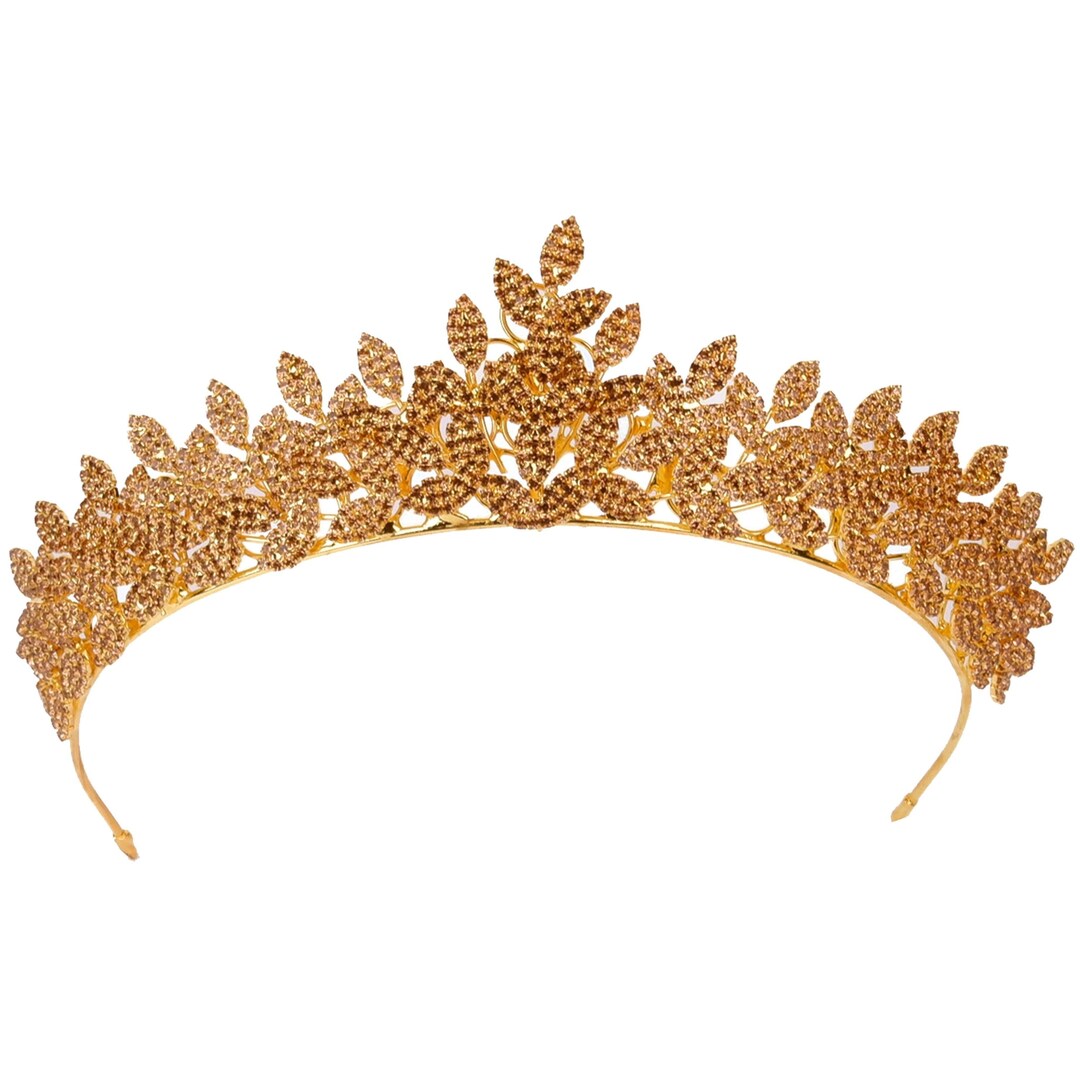 Leaf Model Bridal Princess Crown Bride Queen Crown for Wedding Costumes ...