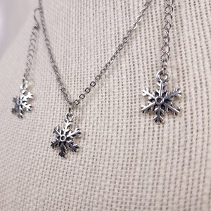 The Snow Queen, Snowflake Earring and Necklace Set, Fairytale Jewelry ...