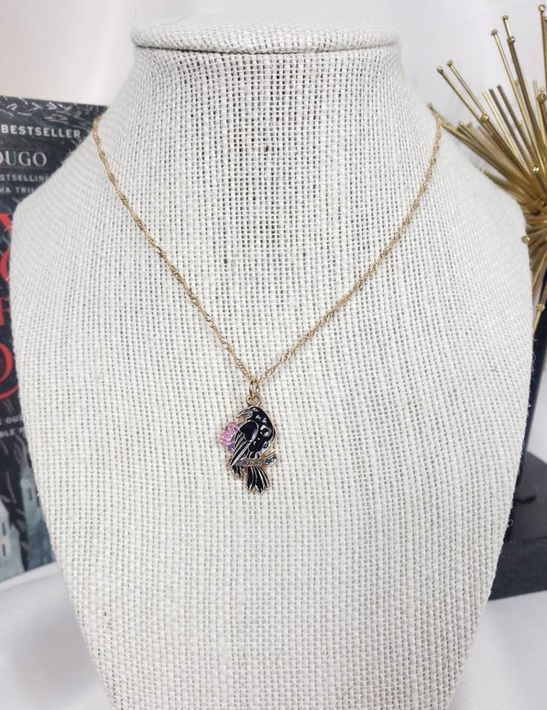 Six of Crows Necklace Gothic Crow Gold Necklace Book Quote - Etsy
