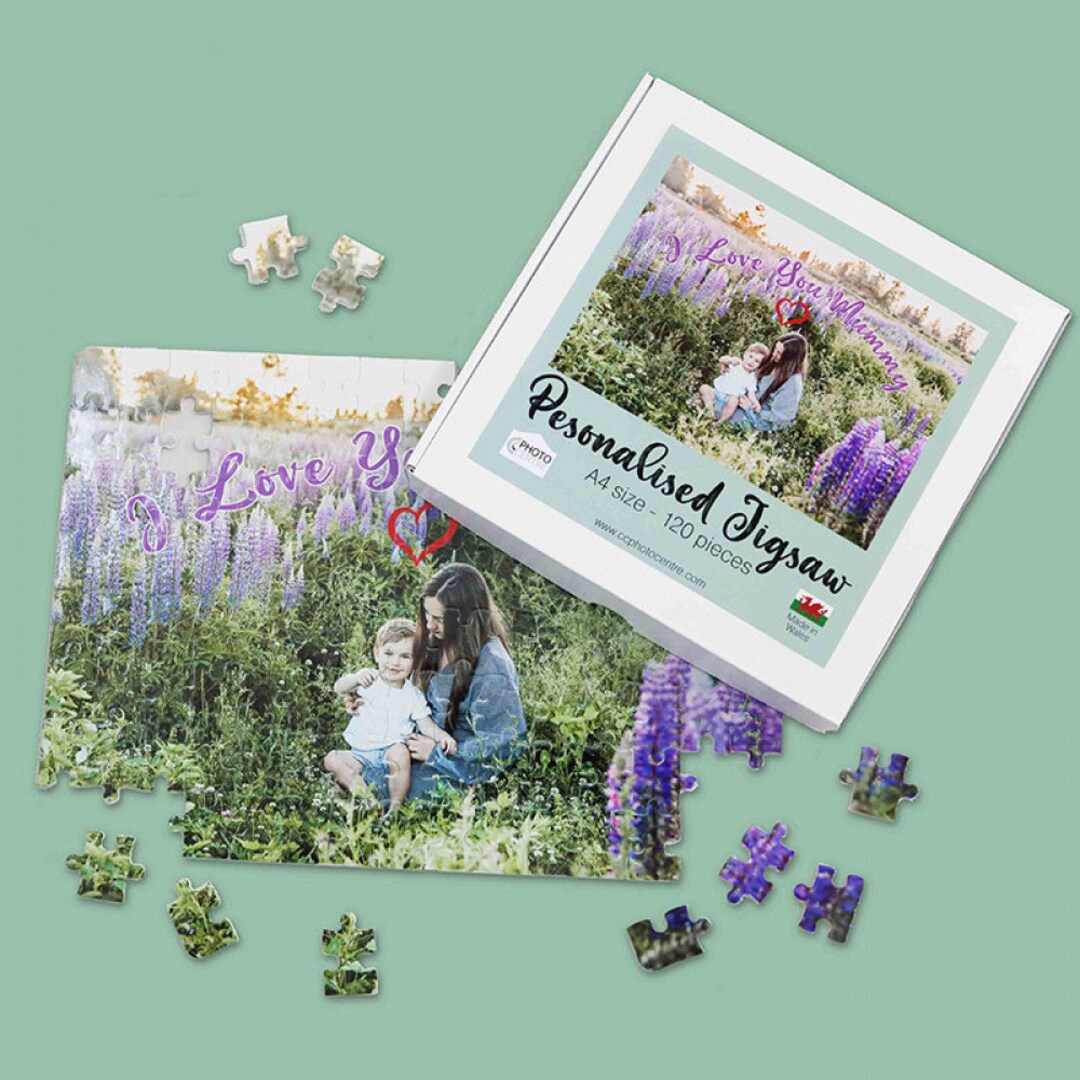 Personalised A4 Jigsaw 120 Pieces Photo Gift - Add Any Photo & Text ...