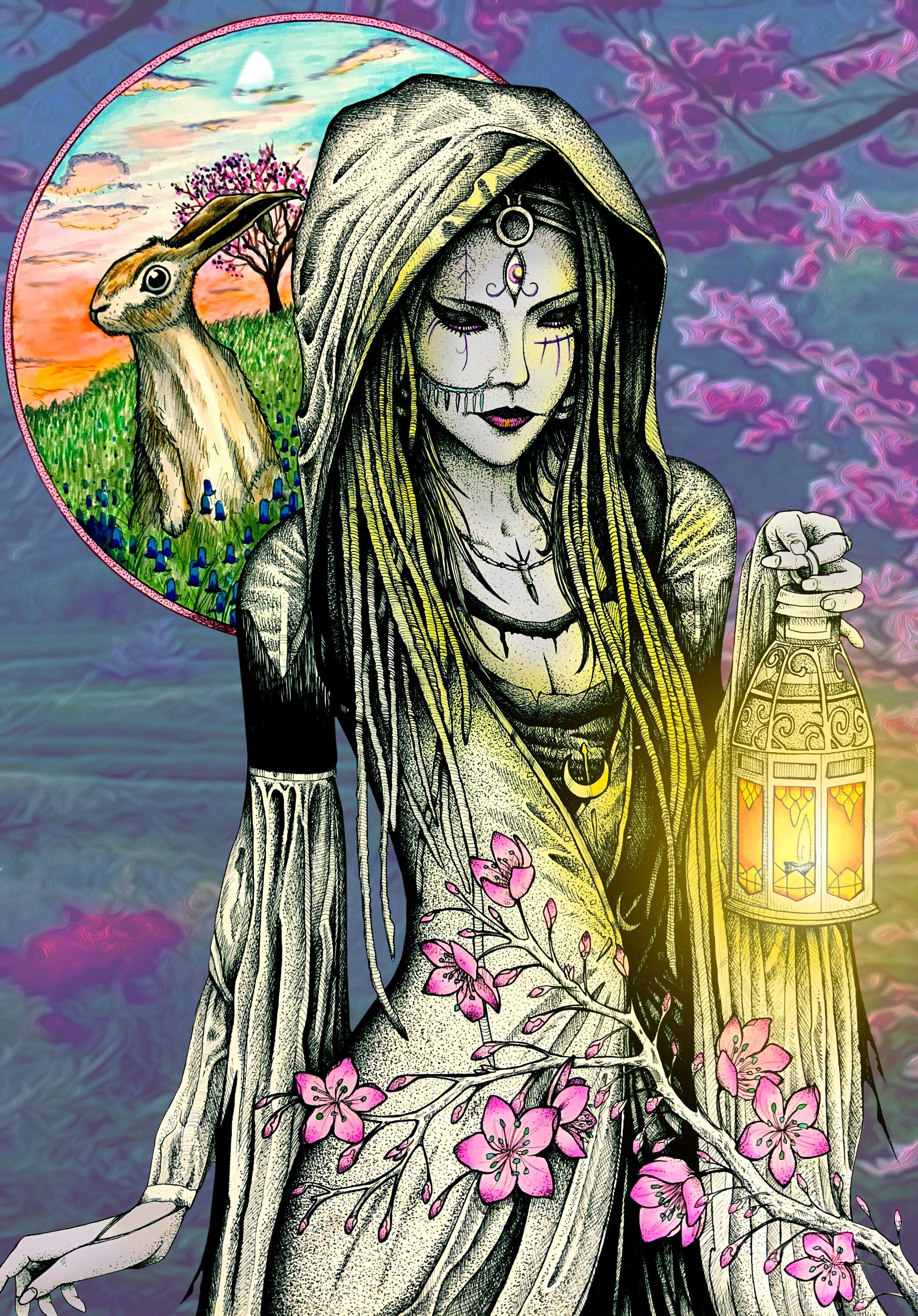 Spring Witch A4 Matte Colour Print - Etsy