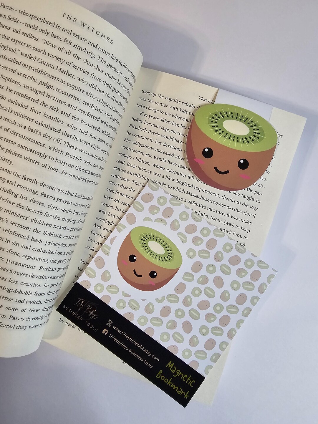 Kiwi Magnetic Bookmark, Custom Made, Kawaii, Cute Stationery, Book Deco ...