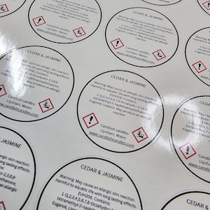 CLP Labels, Candle Stickers, Diffuser Labels, Ingredient Labels, Custom ...