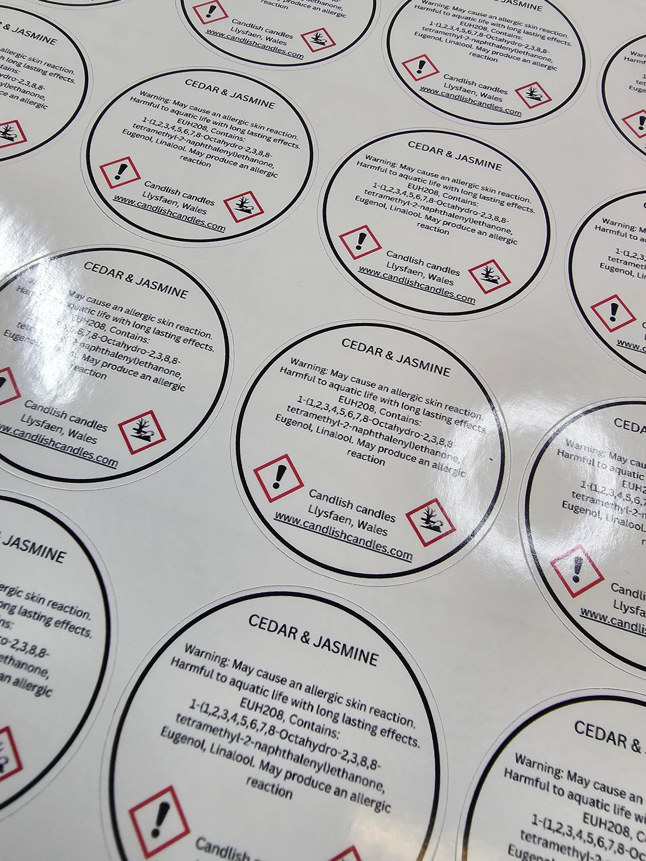 CLP Labels, Candle Stickers, Diffuser Labels, Ingredient Labels, Custom ...