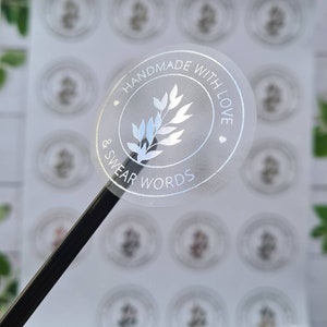 Transparent Metallic Personalised Stickers, Foil Stickers, See Through ...