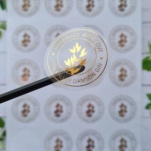 Transparent Metallic Personalised Stickers, Foil Stickers, See Through ...