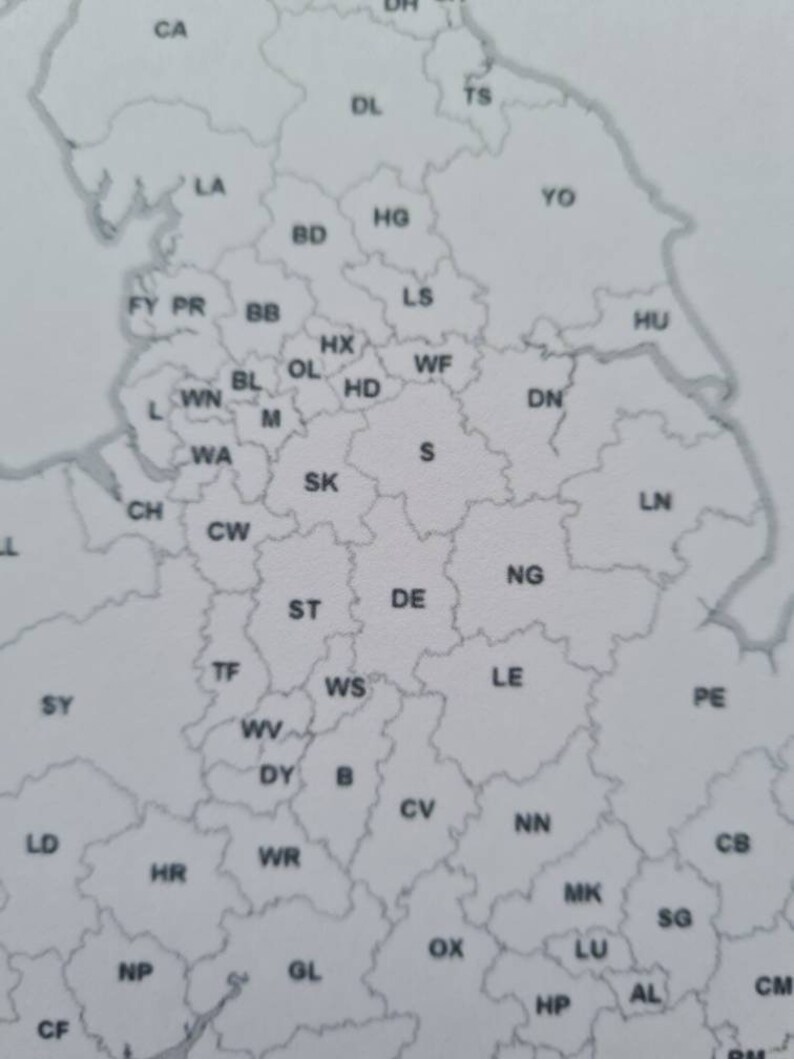 Printed Postcode Map Small Business Track Your Orders Hard - Etsy UK