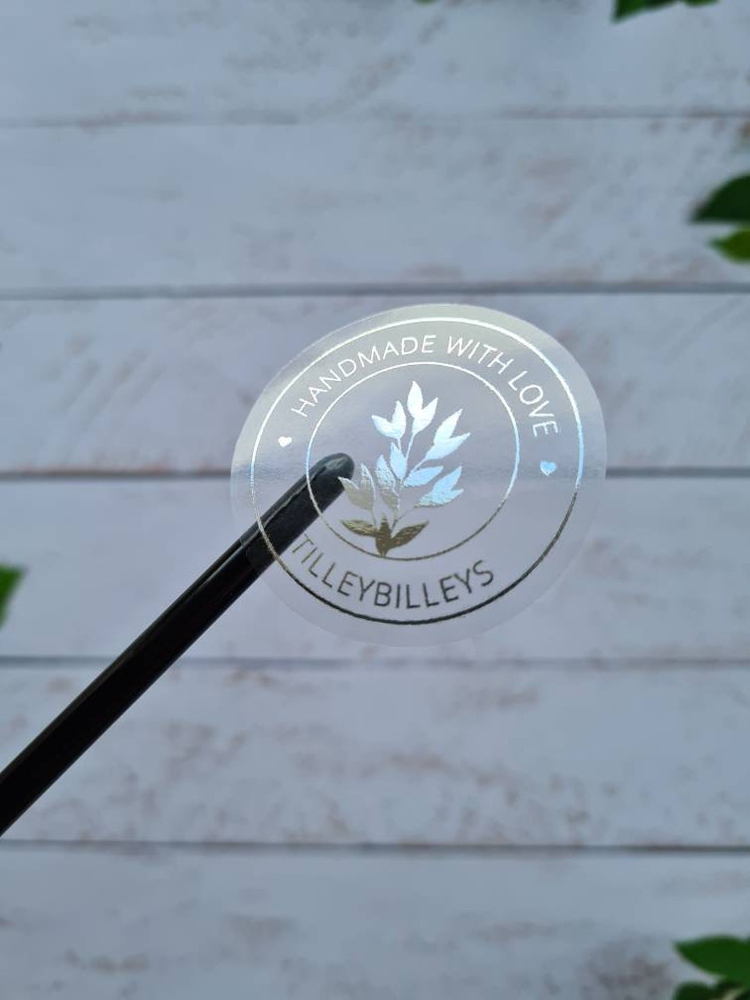 Transparent Metallic Personalised Stickers, Foil Stickers, See Through ...