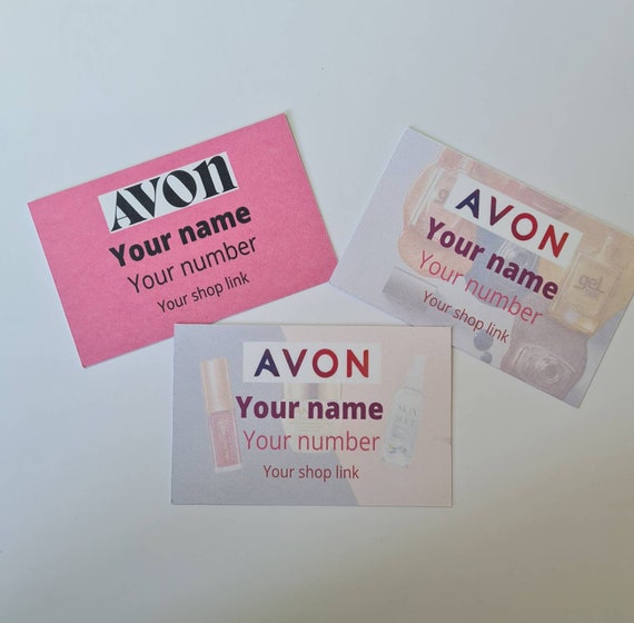 Avon business cards matte finish new customer cards calling | Etsy