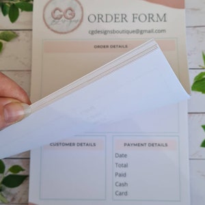Business Order Form Notepad, Small Business Stationery, Cute Notepad ...