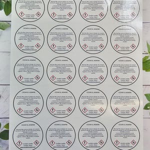 CLP Labels, Candle Stickers, Diffuser Labels, Ingredient Labels, Custom ...